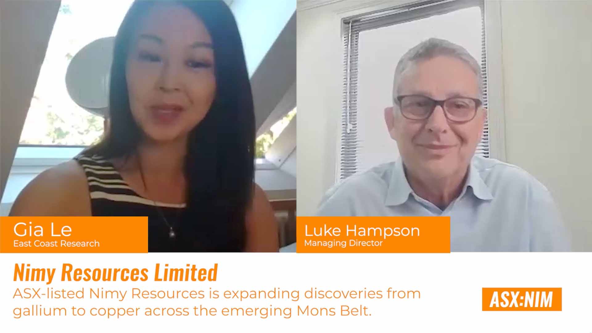 East Coast Research Leaders Discuss Nimy Resources ASX:NIM